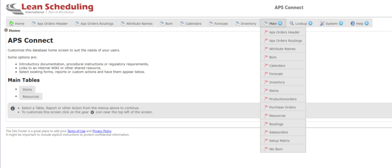 APS Connect - ATS Lean Scheduling International